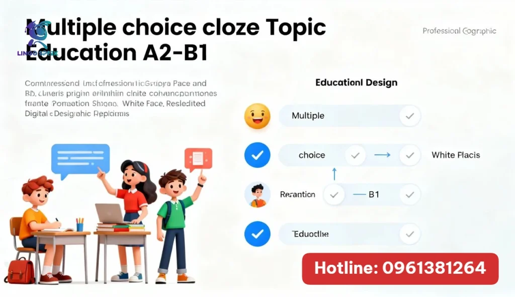 Multiple choice cloze Topic Education A2-B1 - Đăng ký thi Linguaskill ...